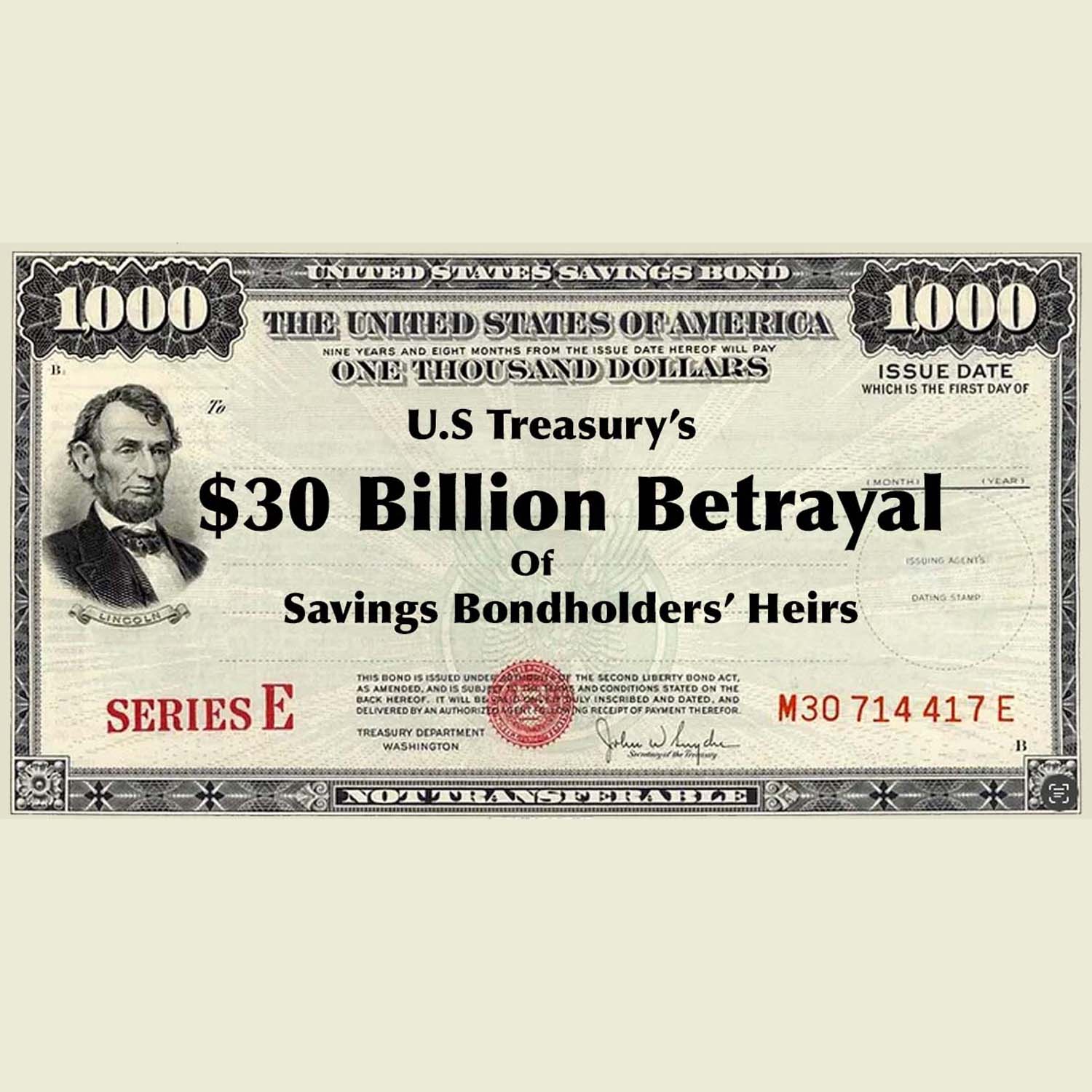 The $30 Billion Red Tape Savings Bond Heist By Bureaucrats